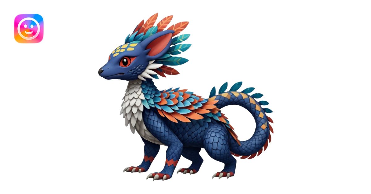exotic Fakémon-Pokémon-Trico-Nargacuga-Vernid-creature emoji | AI Emoji ...