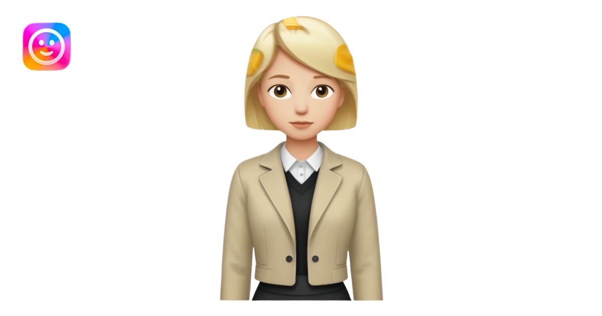 Create a person who is standing still, doing nothing, with blond hair ...