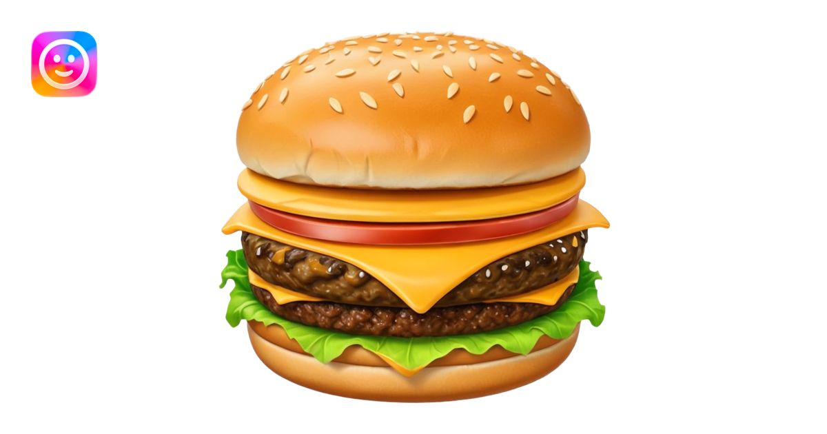 cheeseburger without tomato emoji | AI Emoji Generator