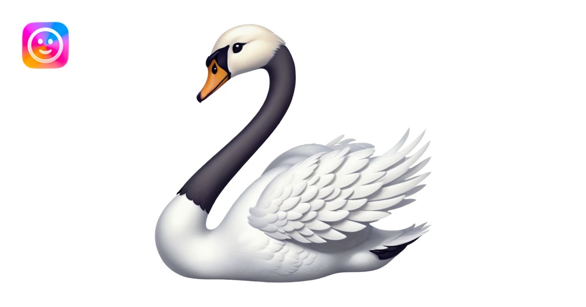 White swan emoji | AI Emoji Generator