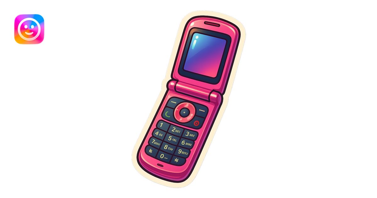 vintage pink razor flip phone, open, showing keypad and screen, retro ...