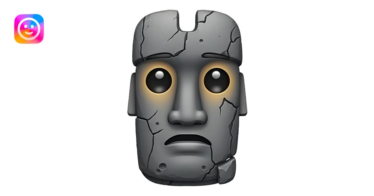 moai emoji with tear emoji | AI Emoji Generator