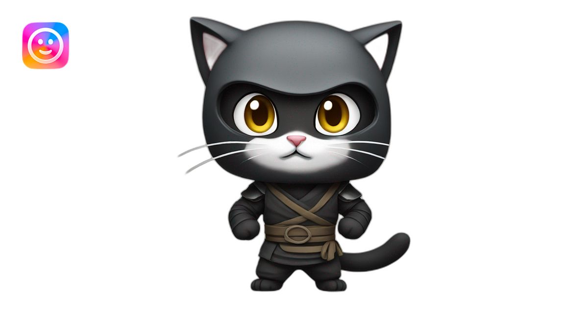 Ninja cat emoji | AI Emoji Generator