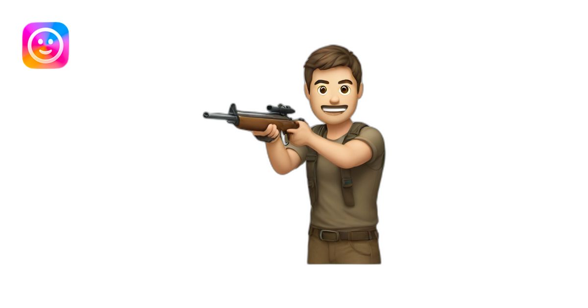 guy aiming emoji | AI Emoji Generator