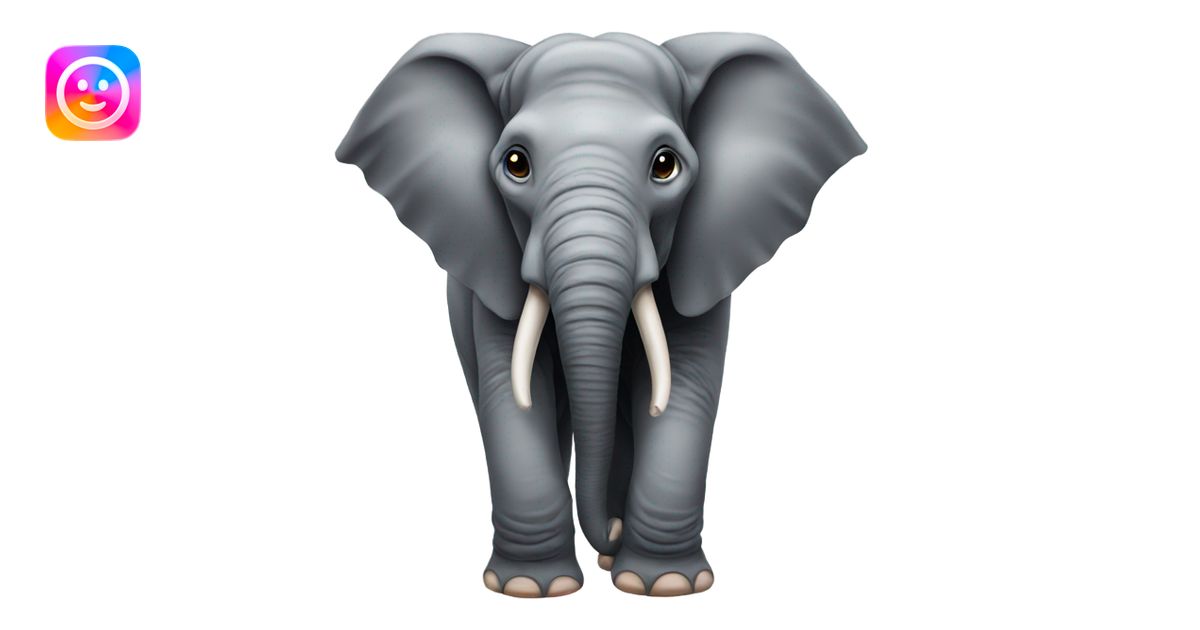 Elephant upside down emoji | AI Emoji Generator