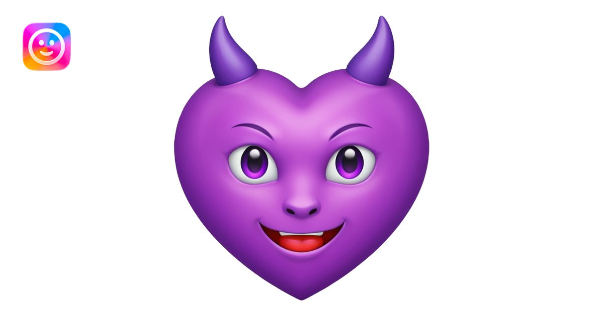 devil heart purple emoji | AI Emoji Generator