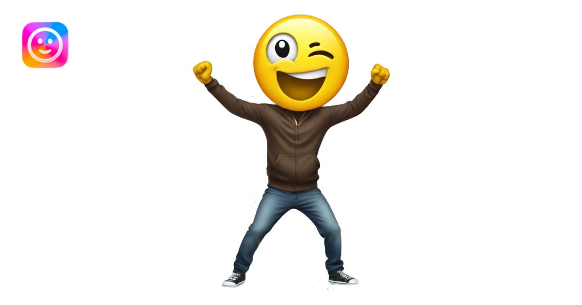 Smiley doing the dab emoji | AI Emoji Generator