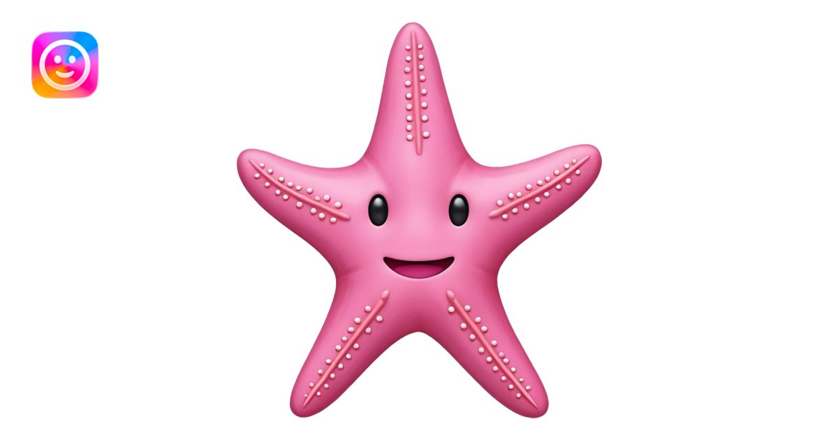 pink starfish with no face emoji | AI Emoji Generator