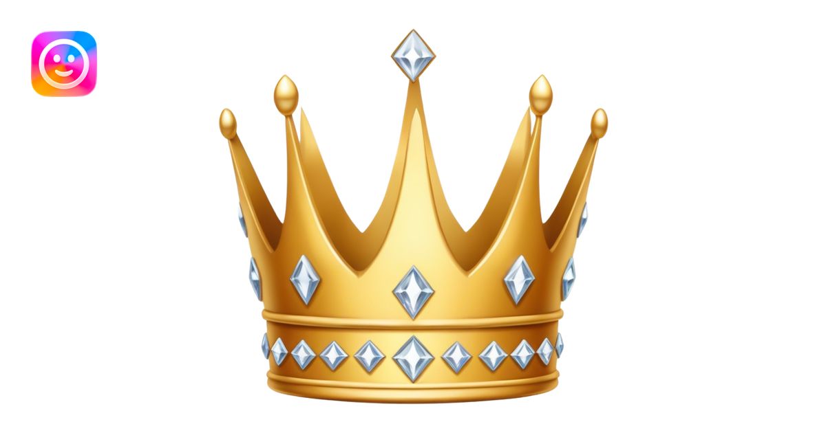 Crown with diamonds emoji | AI Emoji Generator