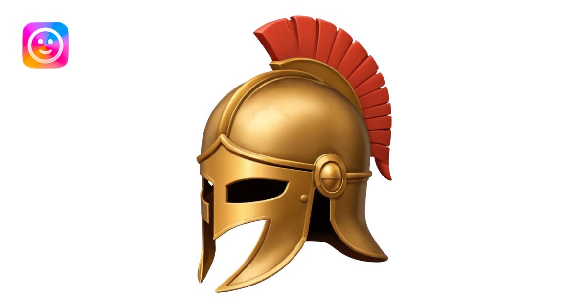 Heroic Helmet of Centurion one monotonous color emoji | AI Emoji Generator