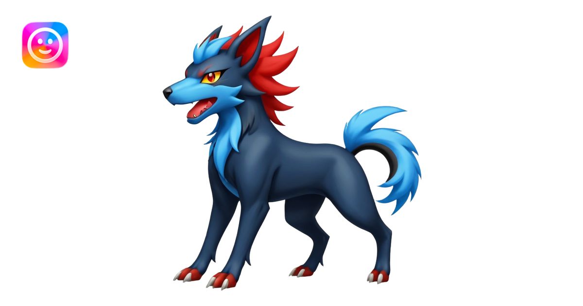 Luxray-Manectric-Houndoom-Pokémon-Fakémon-hybrid-creature emoji | AI ...