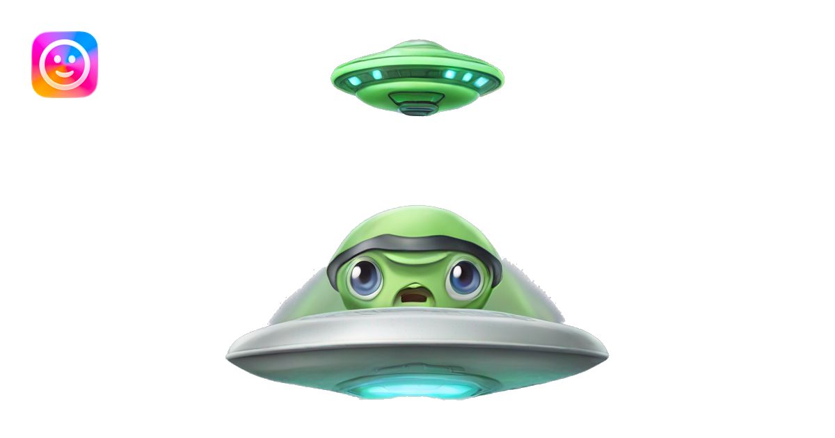 Alien flying in a ufo emoji | AI Emoji Generator