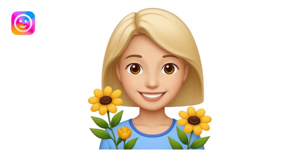 Hippie with flowers emoji | AI Emoji Generator