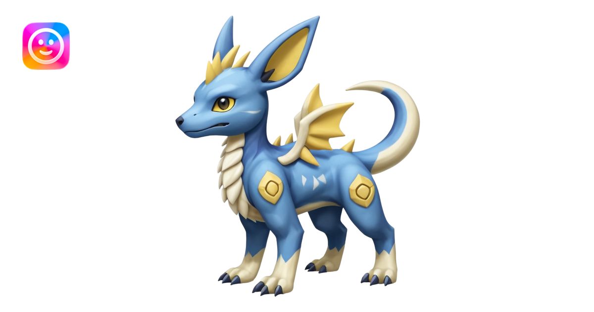 Manectric-Electrike-Lugia-Cubone-Umbreon-Marowak-Draco-Fakémon-hybrid-creature (full body), 4 ...