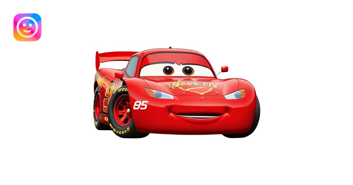 lightning mcqueen with number 95 and look like in film emoji | AI Emoji ...