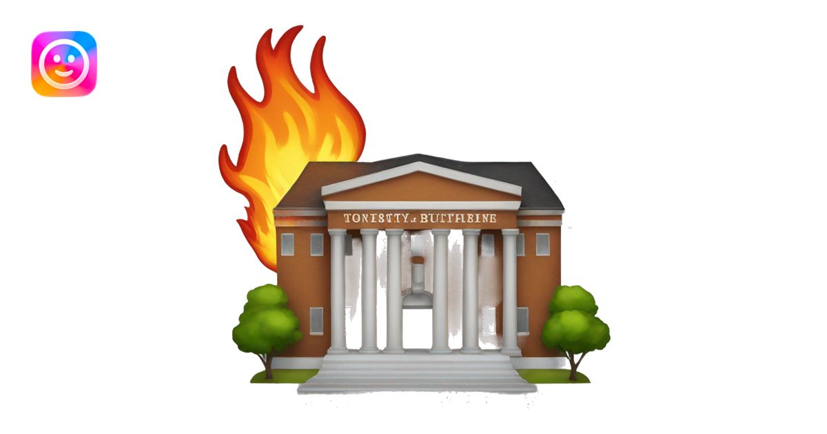 University with fire emoji | AI Emoji Generator