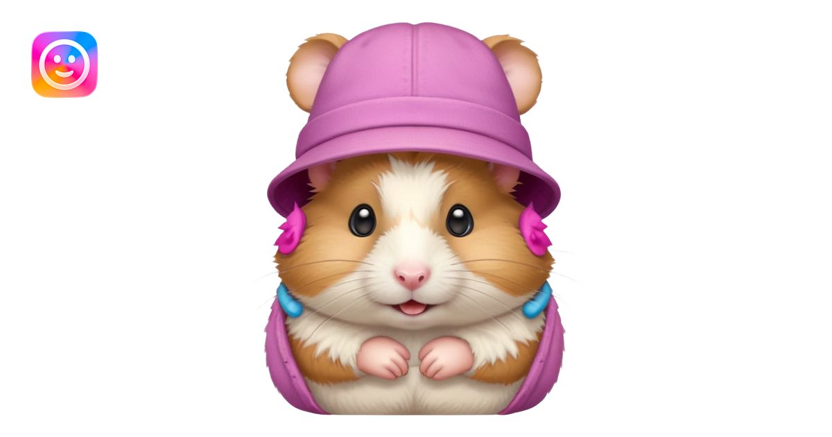 hat-wearing hamster emoji | AI Emoji Generator