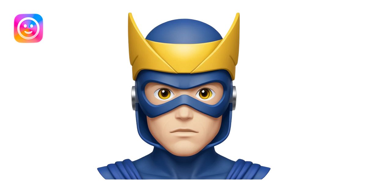 marvel superhero cyclops x-men. blue cowl with iconic yellow visor with ...