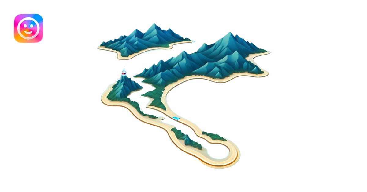 futuristic sea map a route emoji | AI Emoji Generator