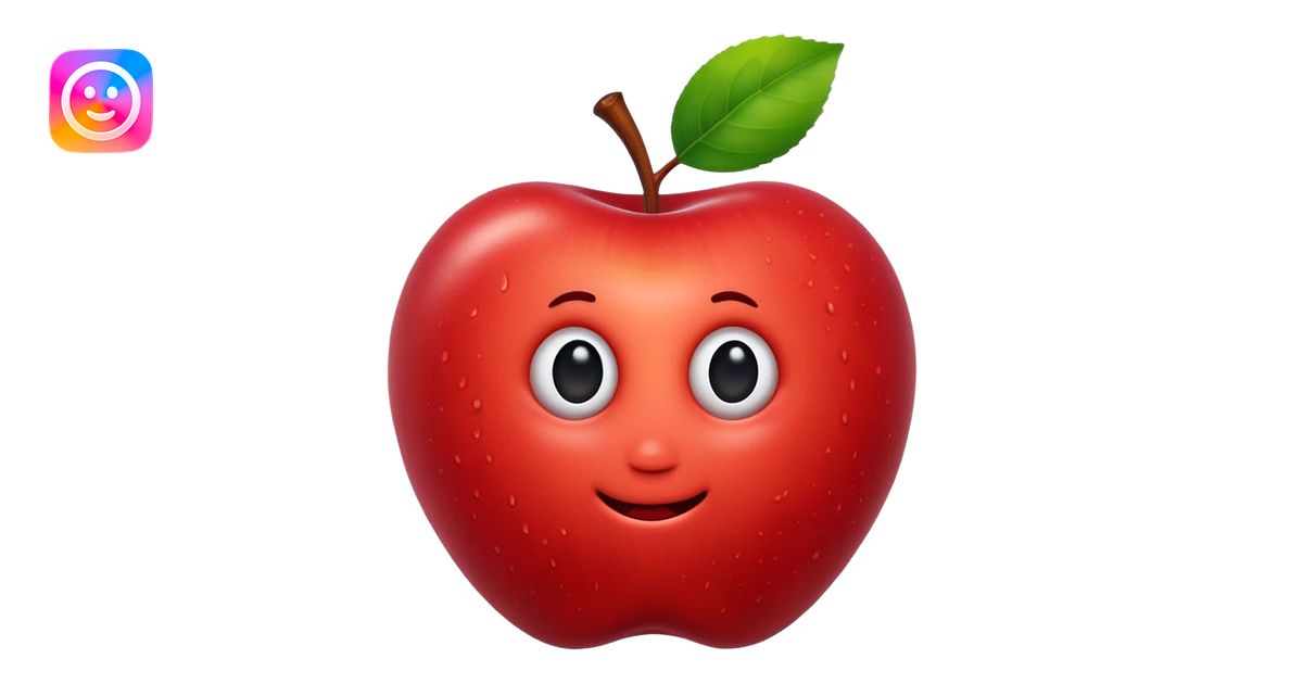 worm make a hole on a apple emoji | AI Emoji Generator