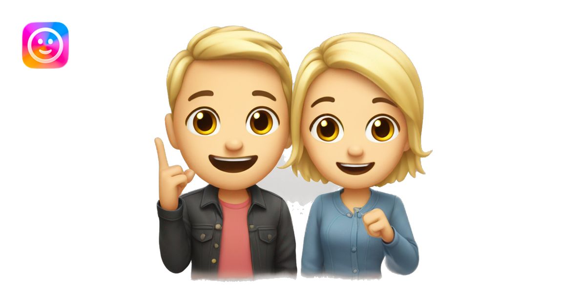 Cute love hand gestures couple emoji | AI Emoji Generator