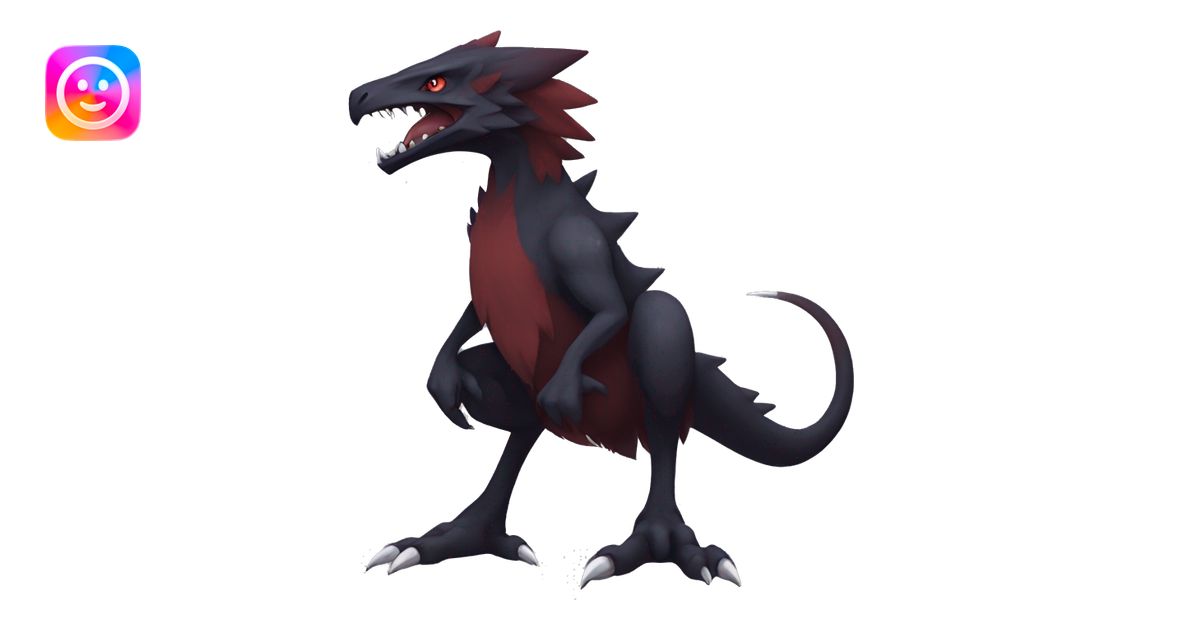 cool edgy black and maroon Dark-type nargacuga Salandite Vernid Sergal ...