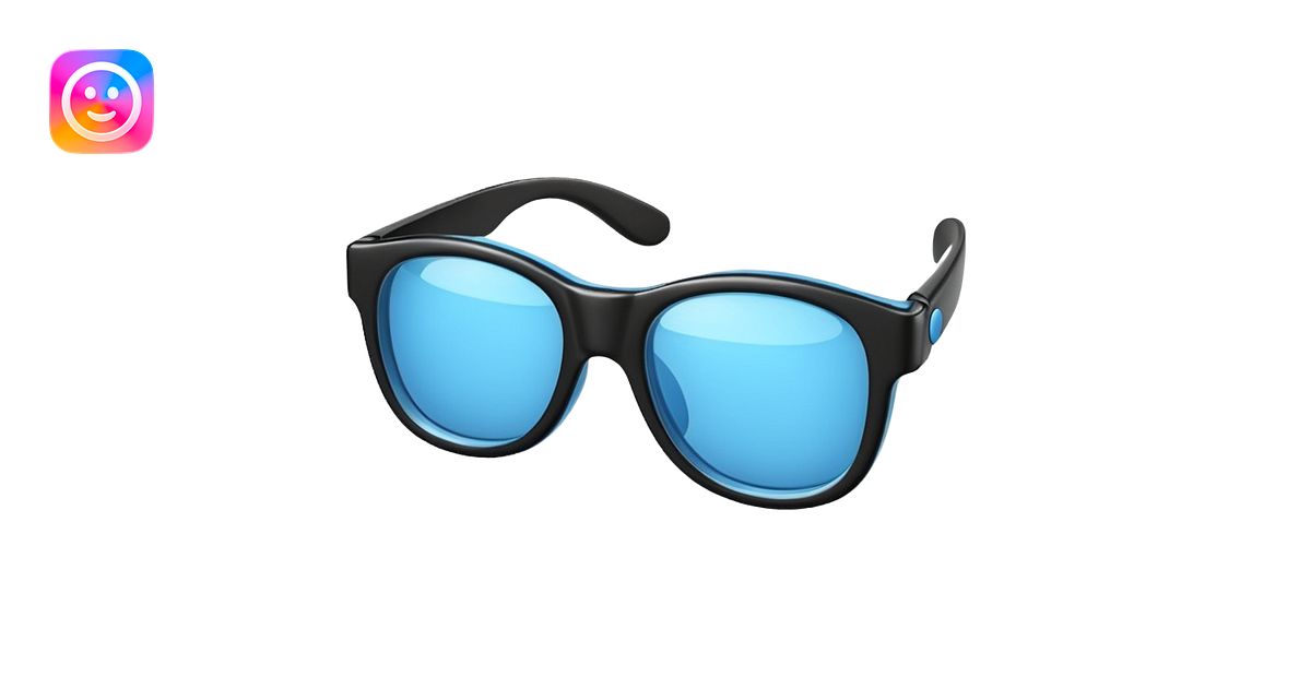 Create a high-quality 3D render that transforms the emojis 👓 into 3D ...