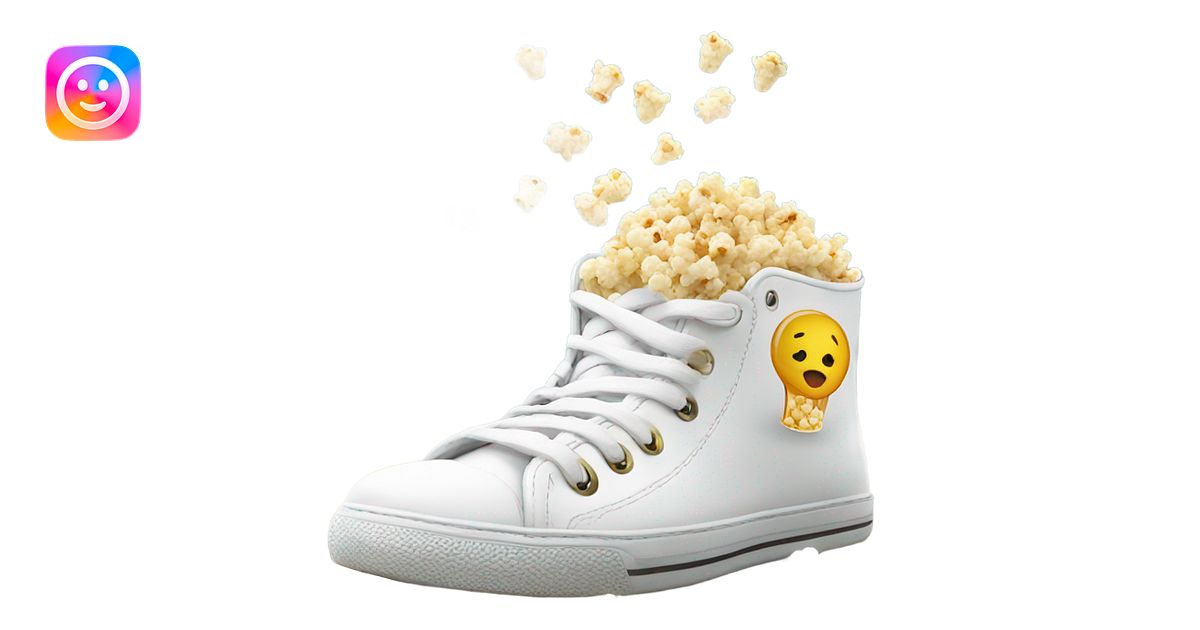 popcorn in white shoe emoji | AI Emoji Generator