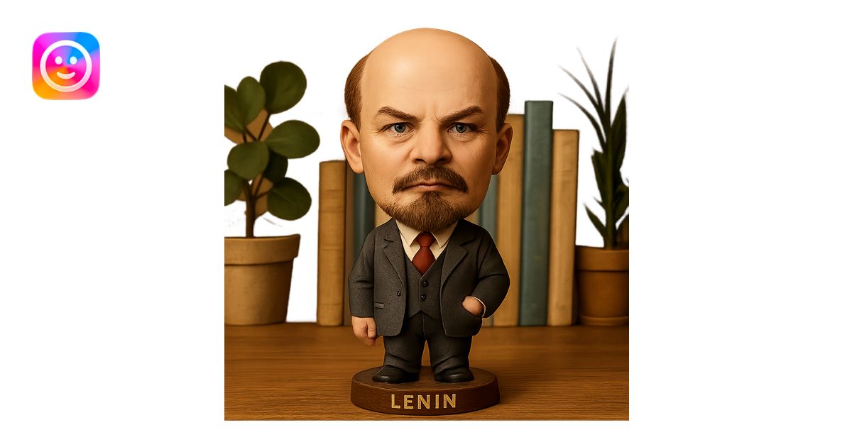 caricature of Lenin in bobblehead style meme | AI Emoji Generator