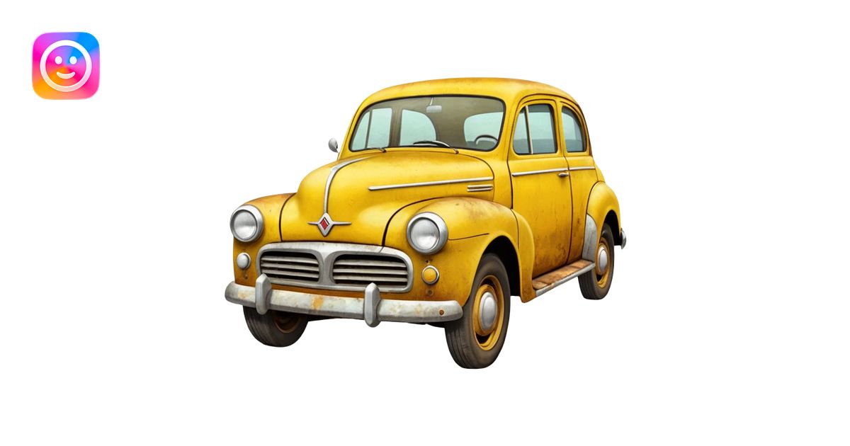 yellow old car emoji | AI Emoji Generator