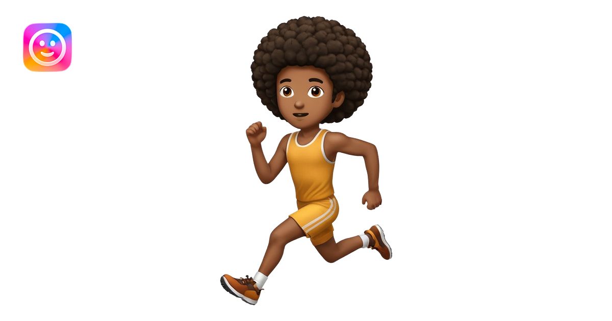 persona afroamericana canada de correr emoji | AI Emoji Generator