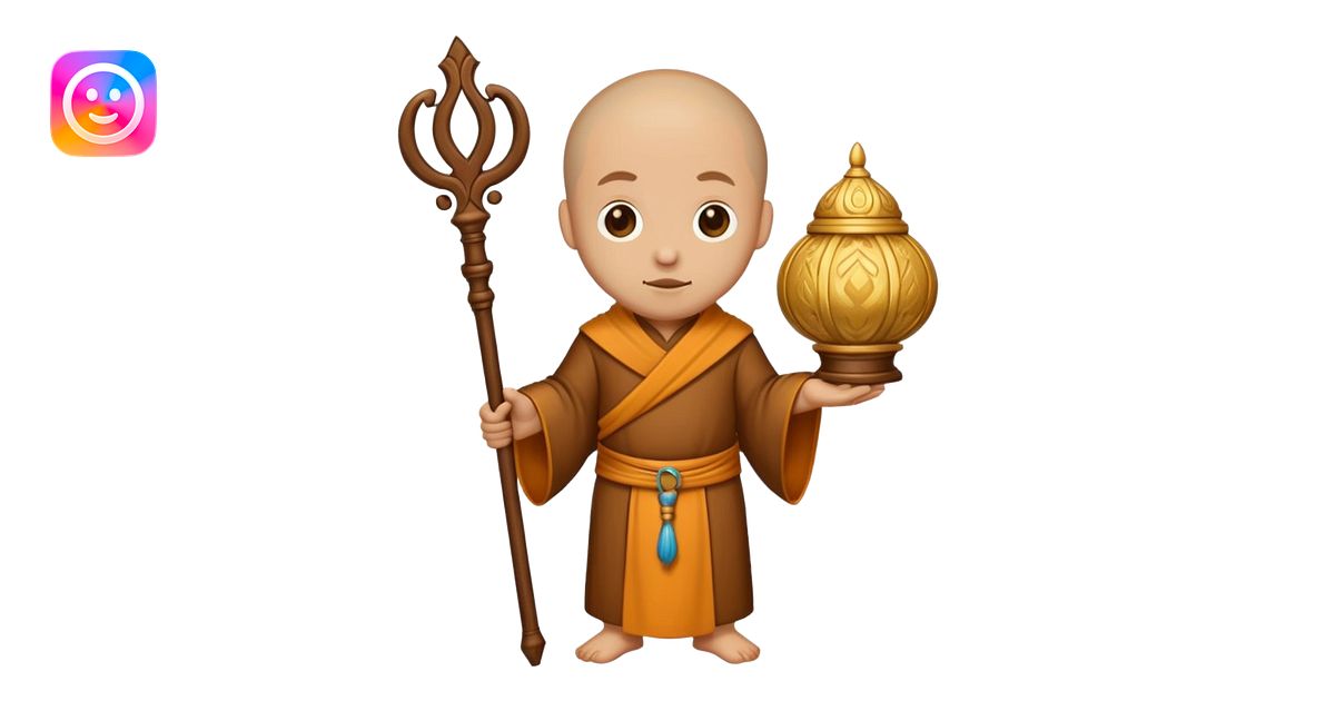 Staff of Monk emoji | AI Emoji Generator