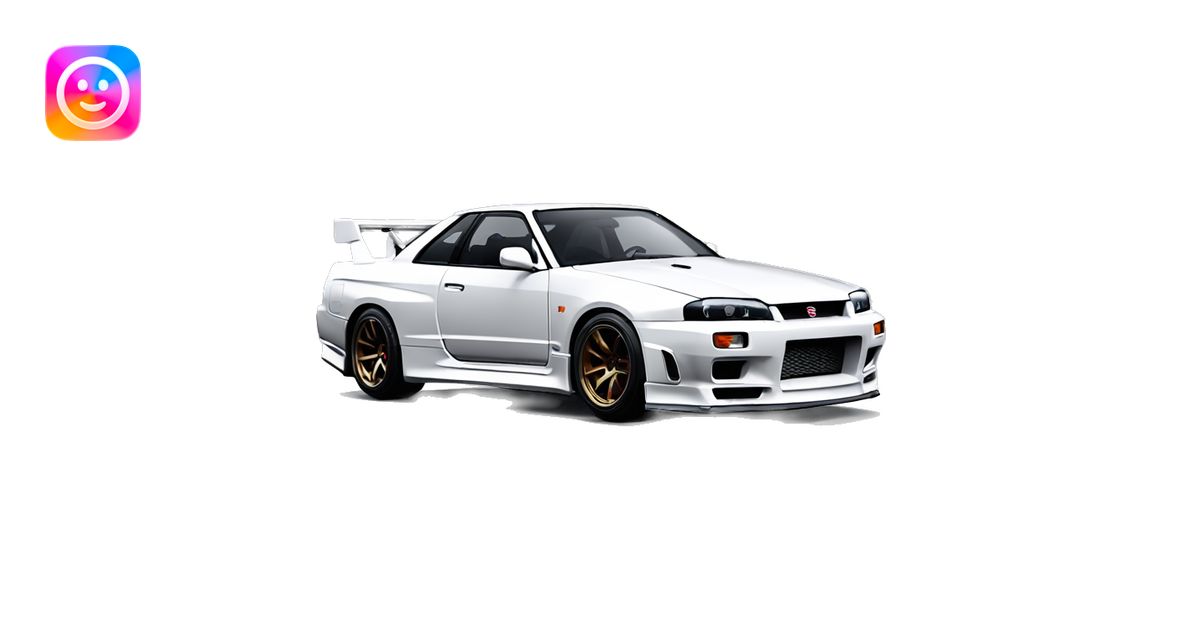 Nissan Skyline GT-R R32 drifting emoji | AI Emoji Generator