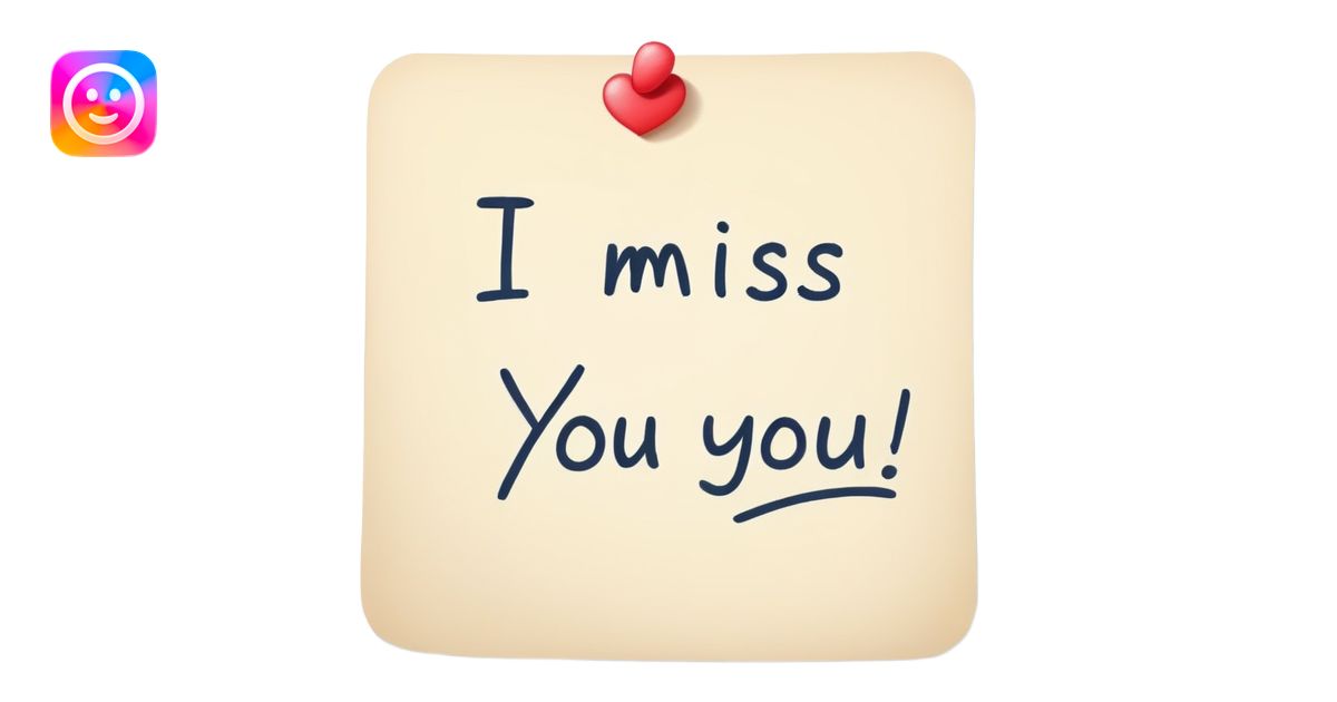 I miss you note emoji | AI Emoji Generator
