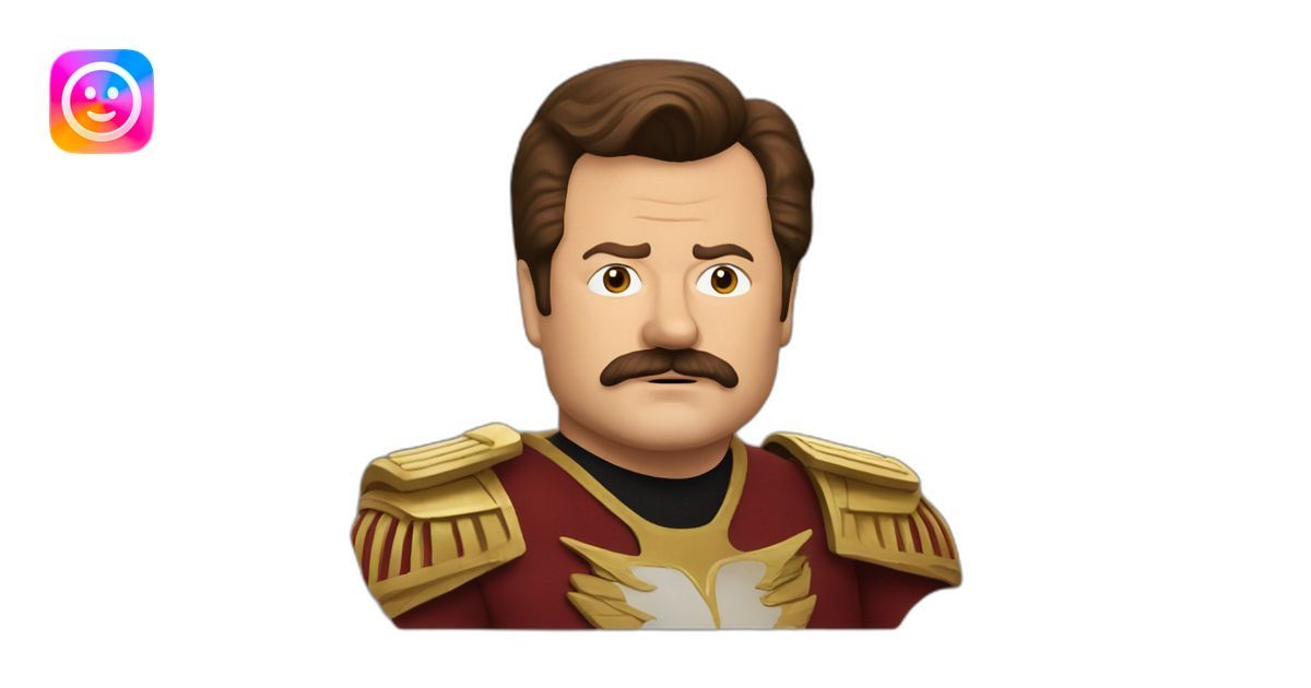Ron Swanson as captain kirk emoji | AI Emoji Generator