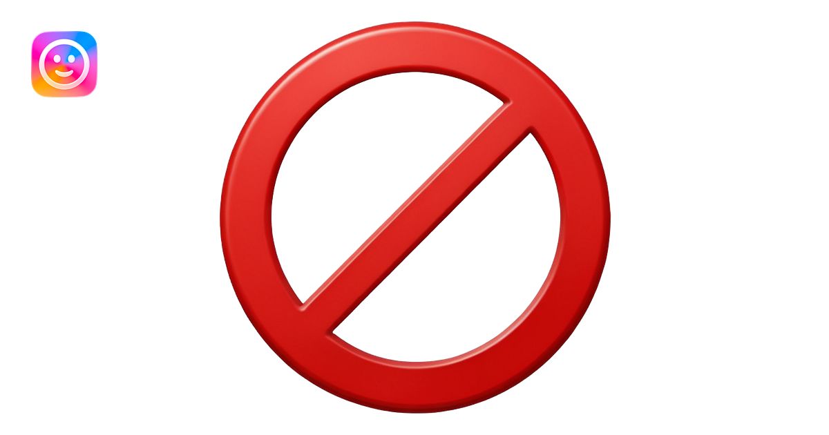 um circulo vermelho com uma barra transversal, semelhando a um simbolo ...