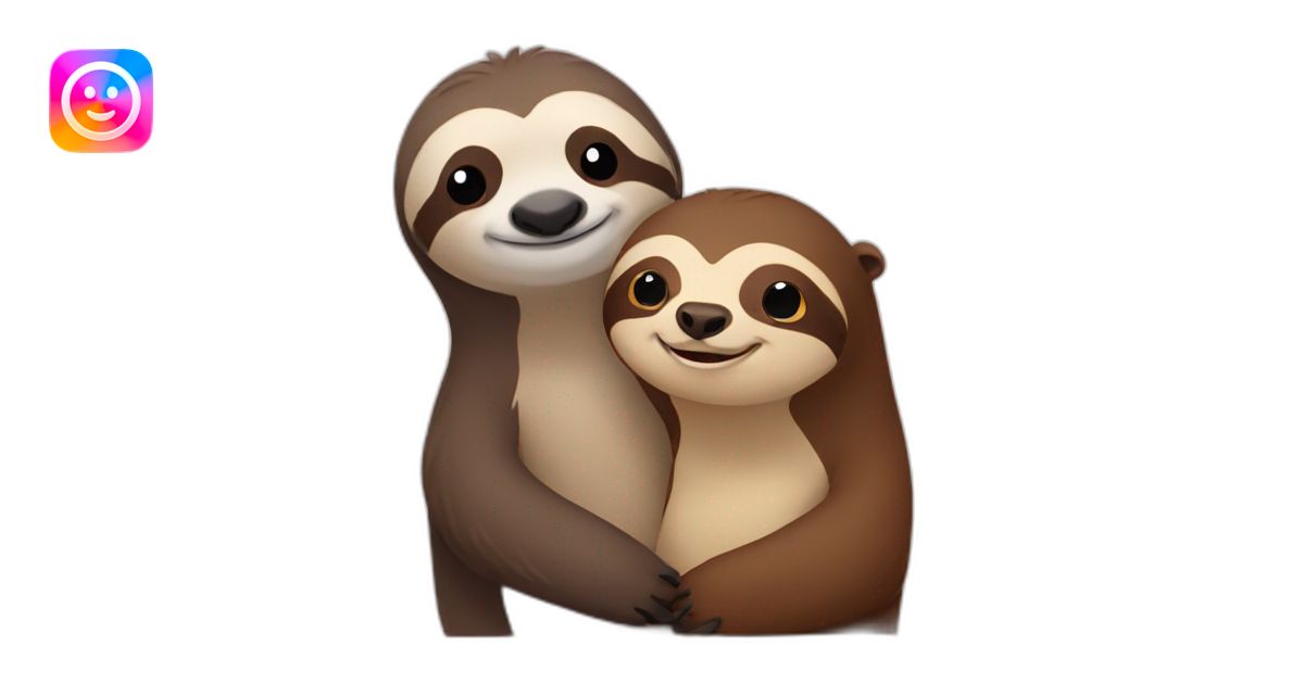 sloth and otter smiling emoji | AI Emoji Generator