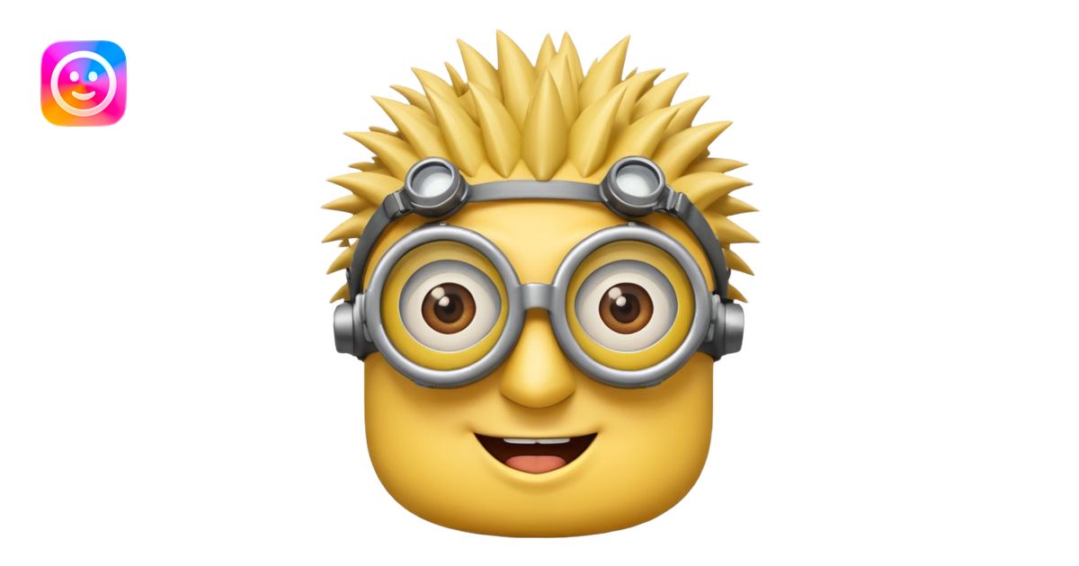 Minion emoji with a round head like normal emojis and a smurk like this ...