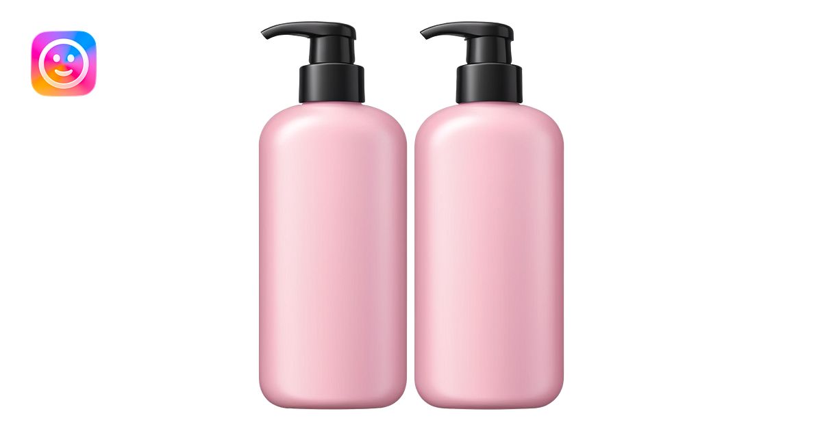 light pink shampoo and conditioner bottles emoji | AI Emoji Generator