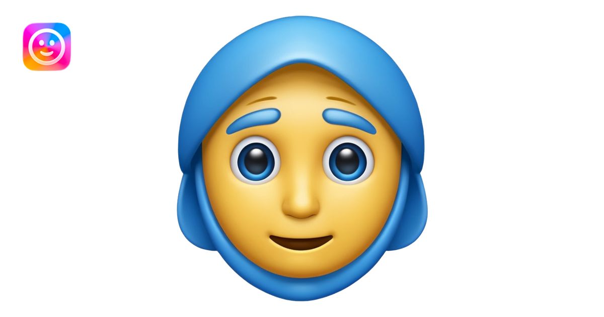 "blue 3D faced emoji, sigma judging look, cold phonk style, high detail ...