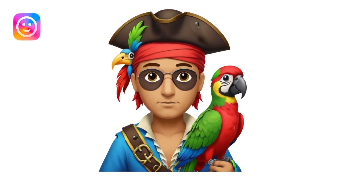 pirate and parrot emoji | AI Emoji Generator