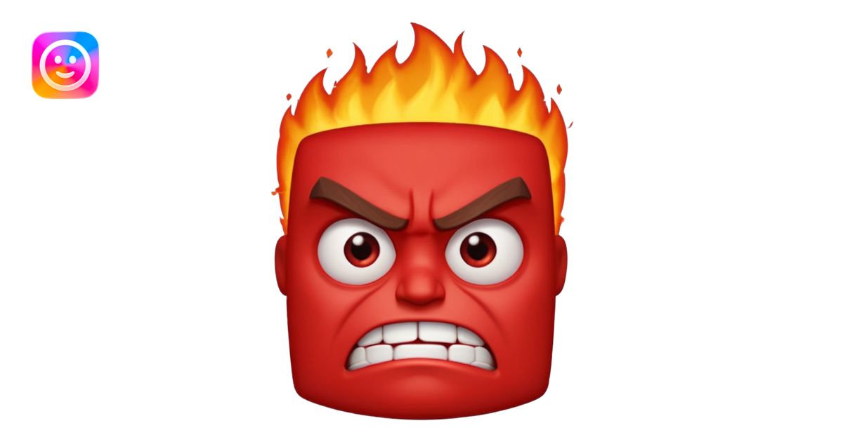 Anger from the Inside Out movie emoji | AI Emoji Generator