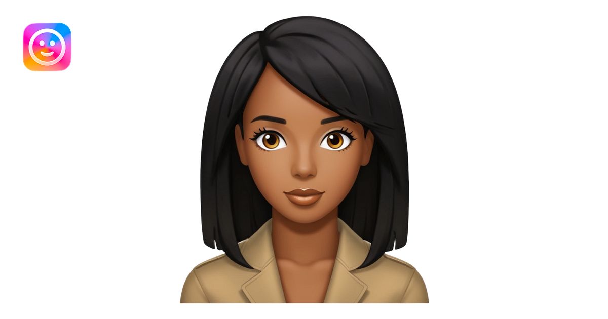 Kelly Rowland from Destiny's Child with black hair emoji | AI Emoji ...