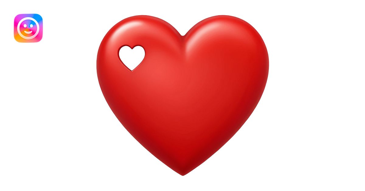 Un corazón grande rojo con la letra" J" en mayúscula en el centro emoji ...