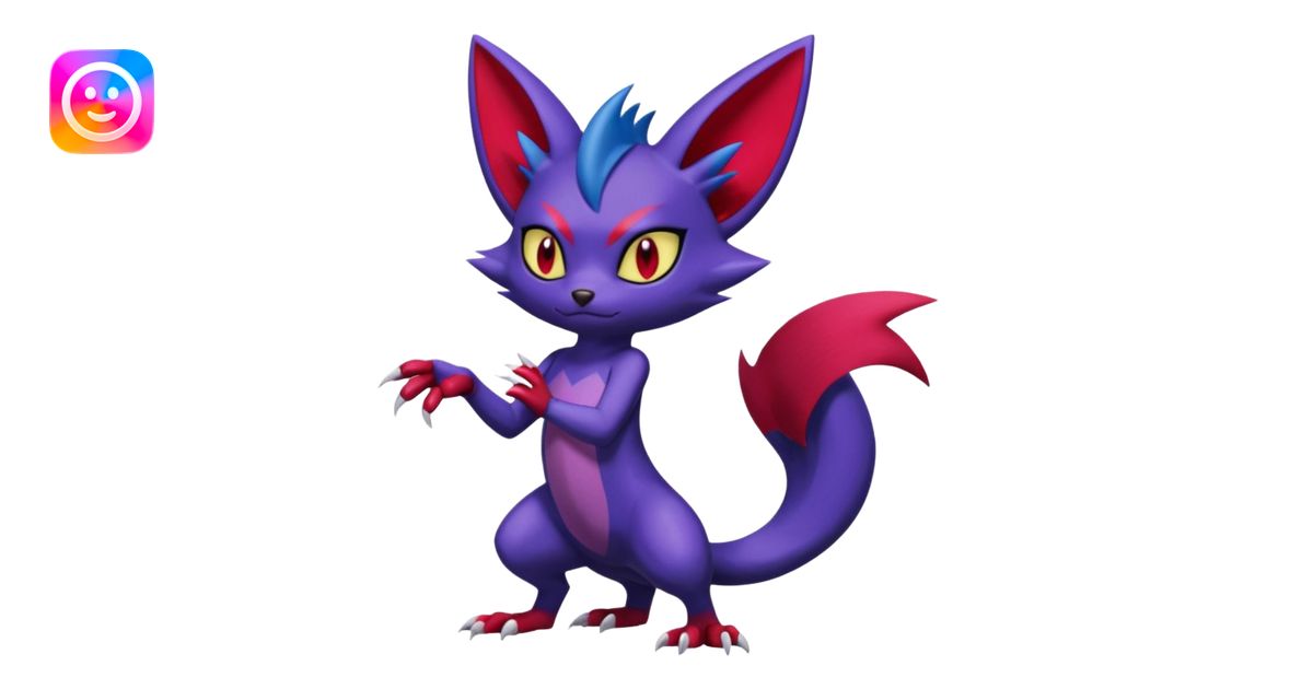 Sneasel-Weavile-Fakémon-hybrid-creature (full body) emoji | AI Emoji ...
