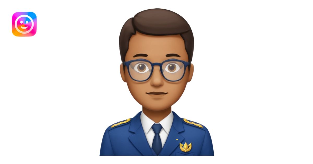 male Librarian in foreign countries with glasses and uniform emoji | AI ...