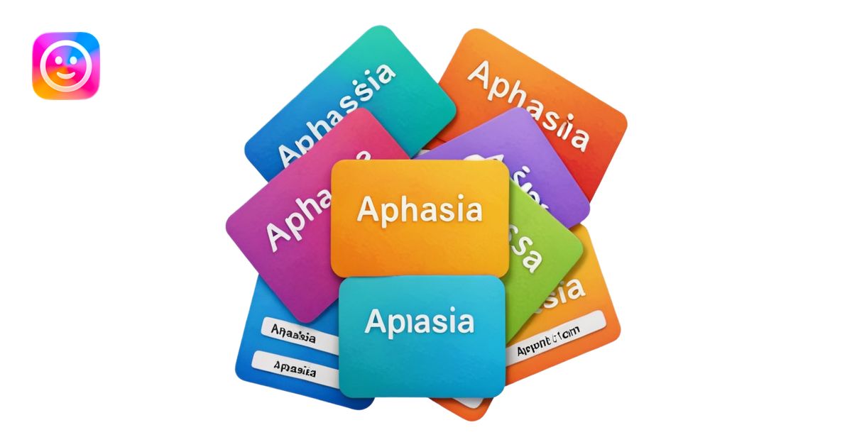 Aphasia patient cards emoji | AI Emoji Generator