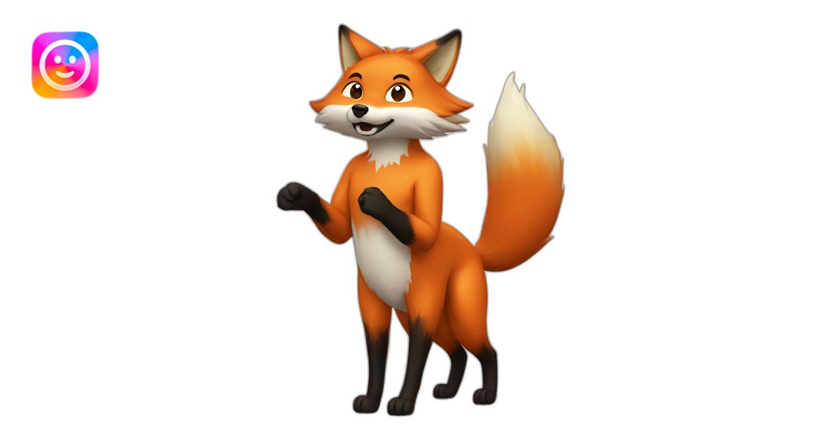 fox with fan of 9 tails at back emoji | AI Emoji Generator