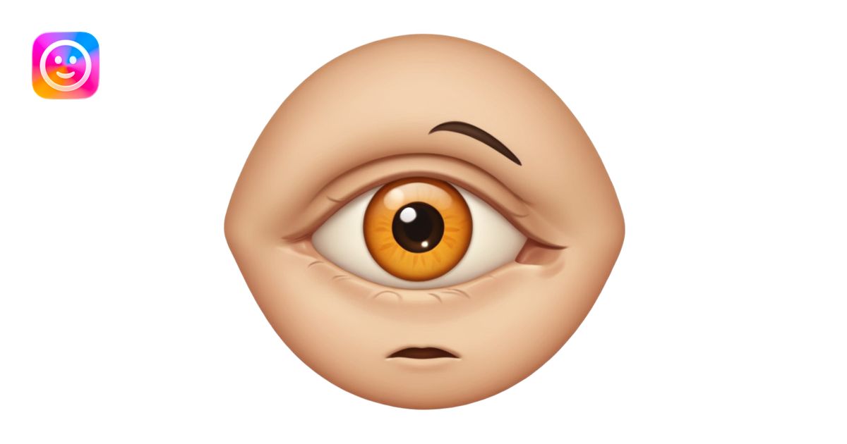 one eye looking sideways emoji | AI Emoji Generator