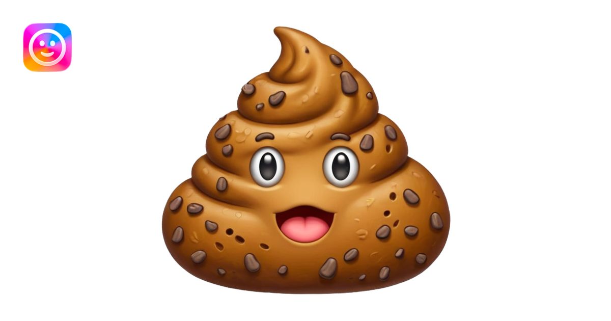 A brown poop without a face💩 emoji | AI Emoji Generator